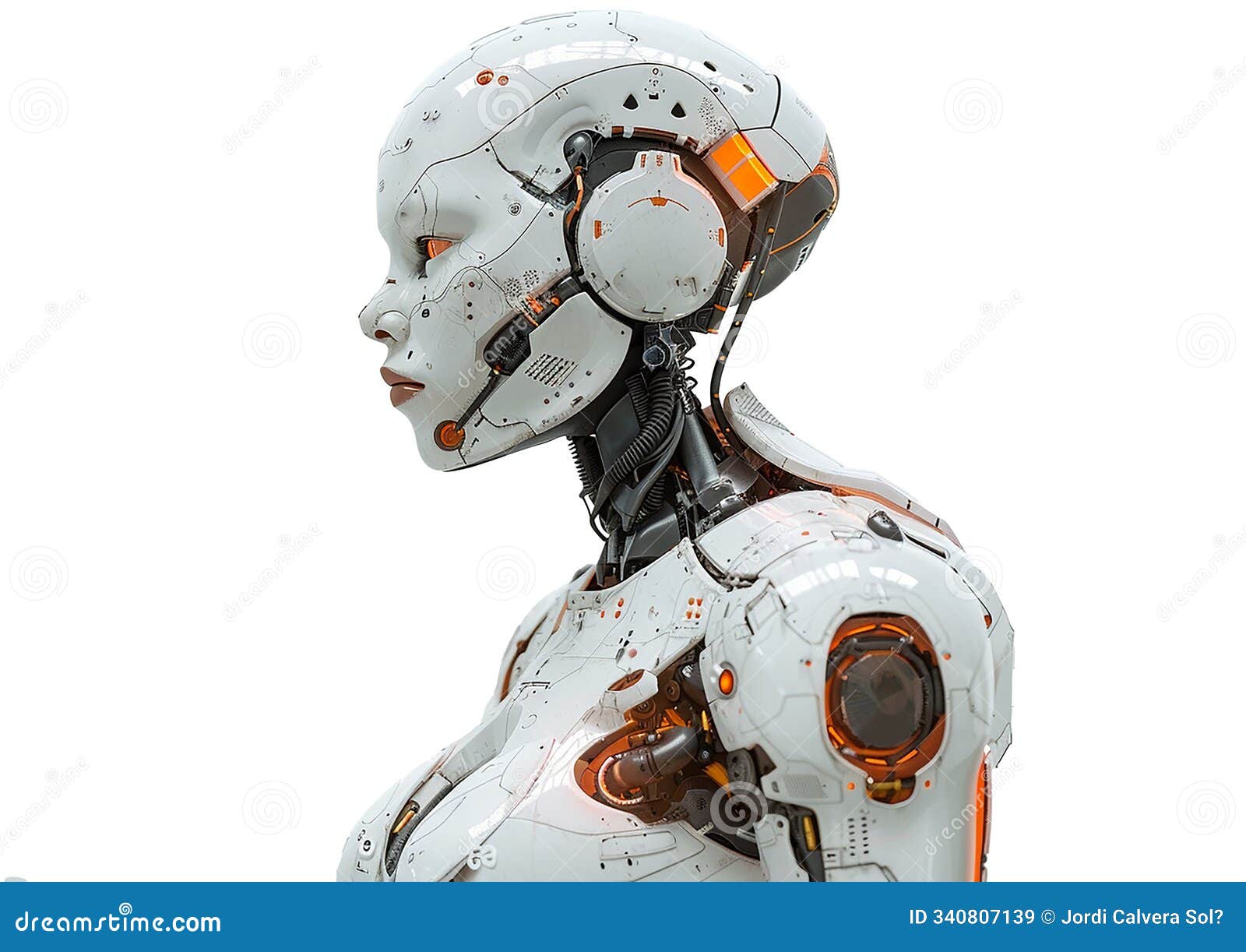 Sleek Futuristic Cyborg: the Next Evolution in AI Robotics Stock ...