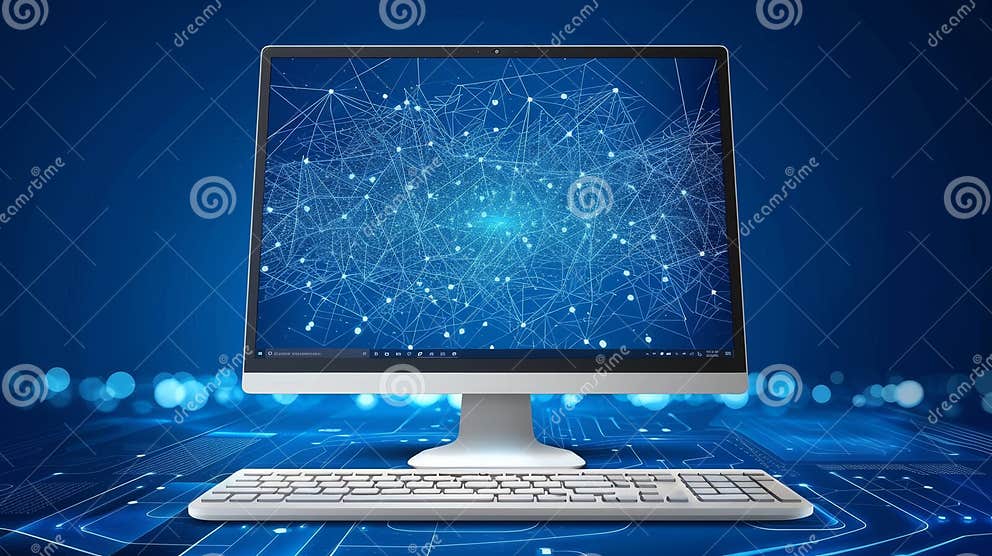 Sleek and Futuristic High Performance Personal Computer Displayed on a ...