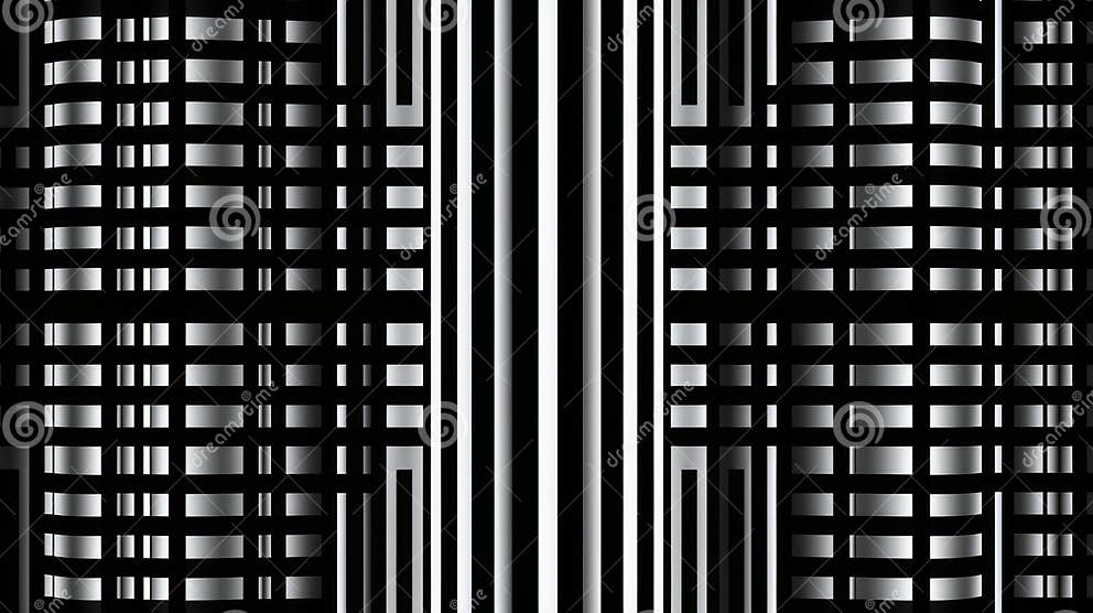 Sleek Geometric Barcode Scanlines Design with Modern Black and White ...