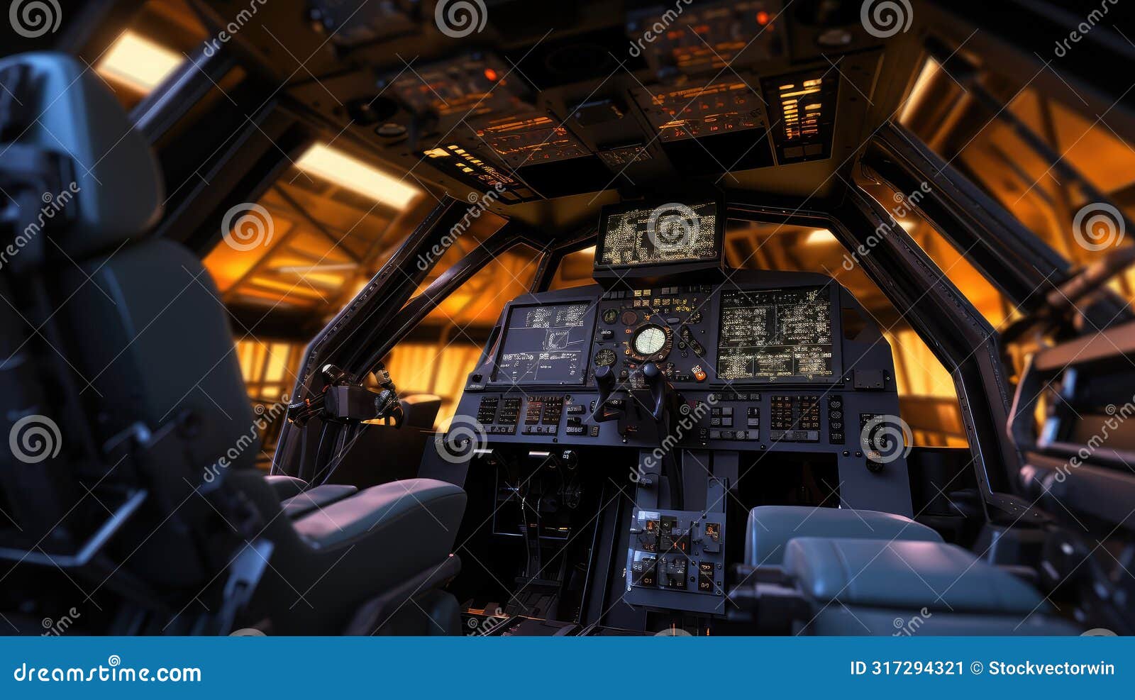 Sleek Helicopter Interior Royalty-Free Illustration | CartoonDealer.com ...