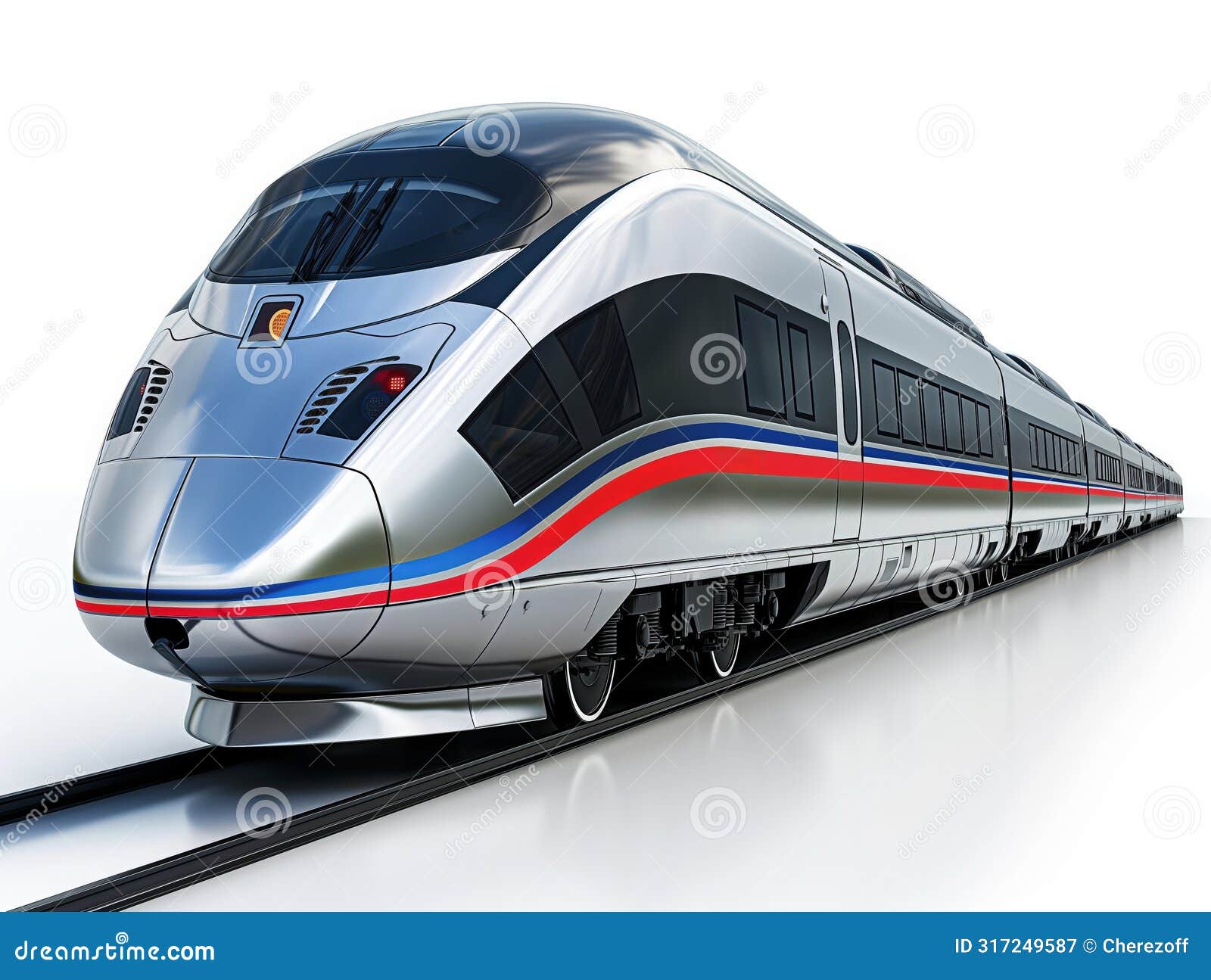 Modern High-Speed Train on Plain Background Stock Image - Image of ...