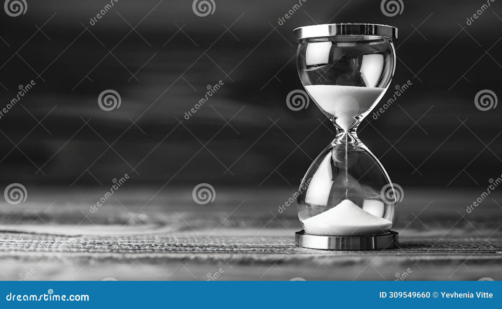 Sleek Hourglass Capturing the Essence of Time on a Table. Generative Ai ...