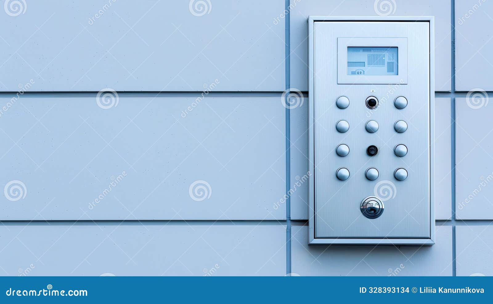 A Sleek Intercom Sits on a Glass Building, Offering Functionality and ...