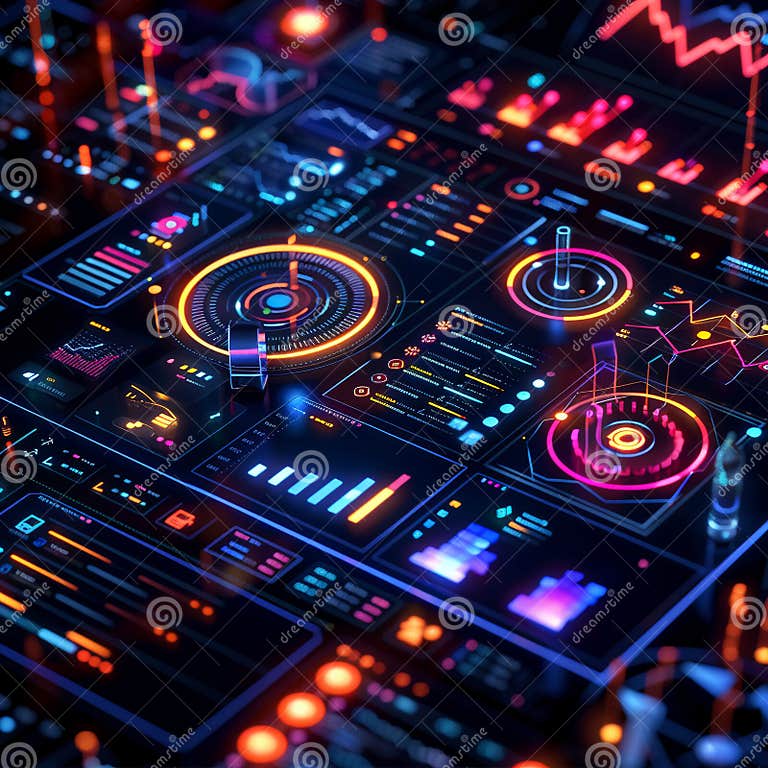 Sleek Interface Design Displaying Various Online Services Backed by ...