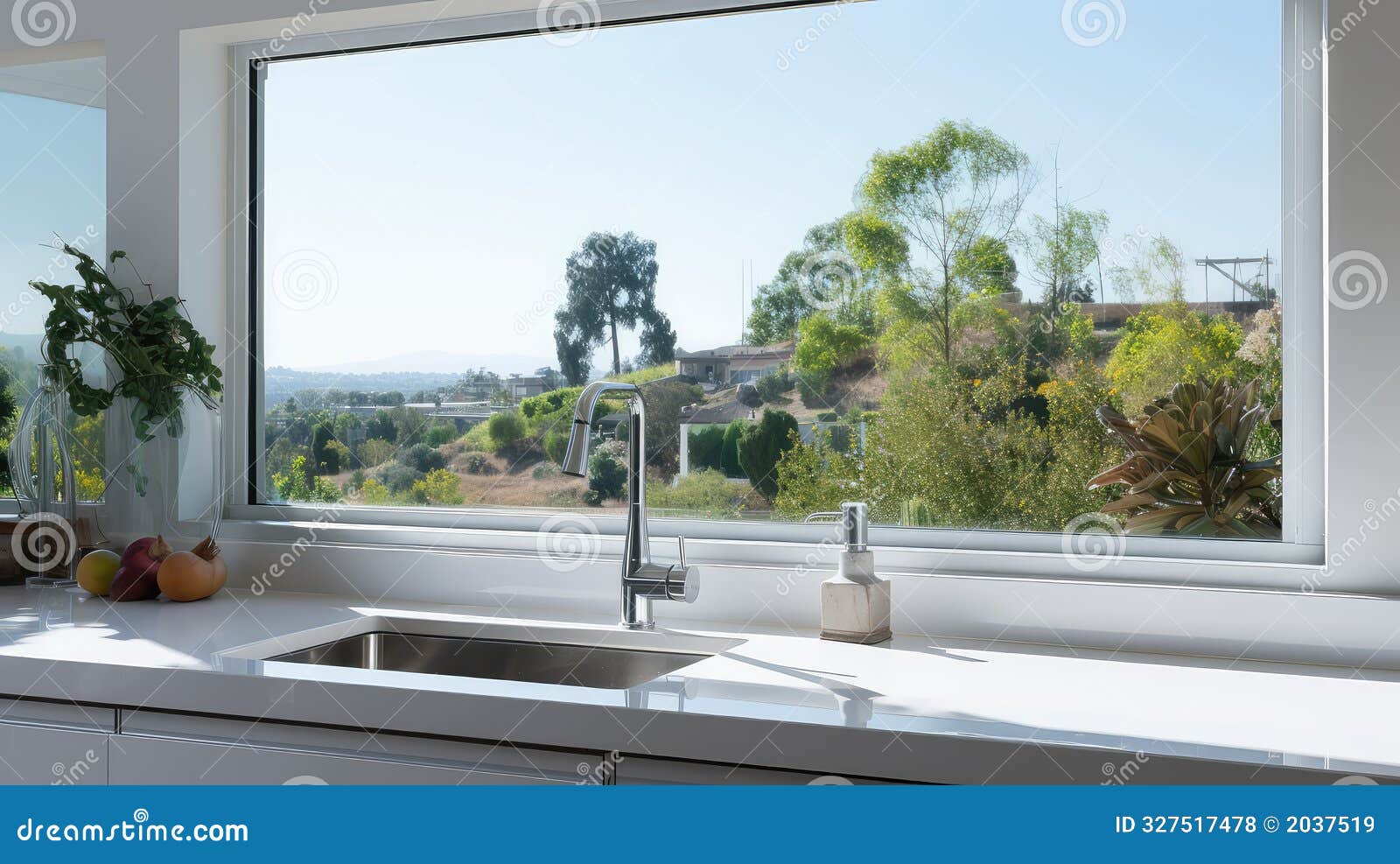 A Sleek Kitchen Design Features Bold Black Countertops Paired With ...
