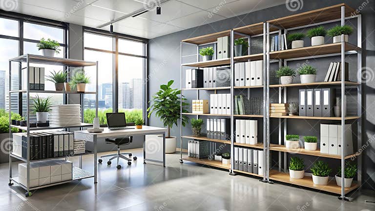Sleek Metal Storage Solutions for a Modern Office Minimalist Design and ...