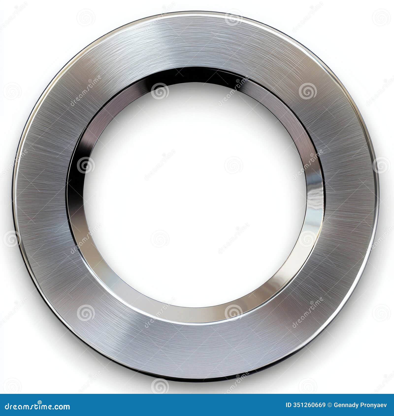 Sleek Metallic Circular Frame with Brushed Texture Stock Image - Image ...