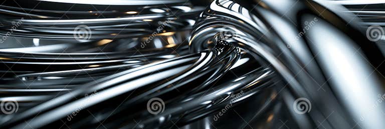 Sleek Metallic Rods Intersecting and Forming Abstract Structures ...