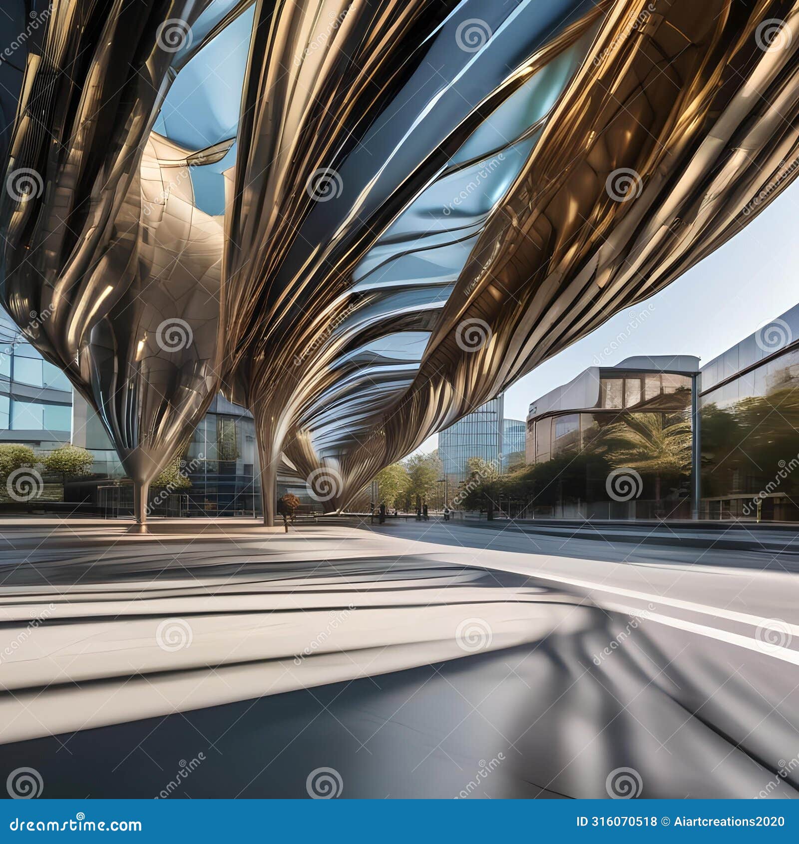 Sleek, Metallic Structures Bending and Flexing in a Rhythmic Dance of ...
