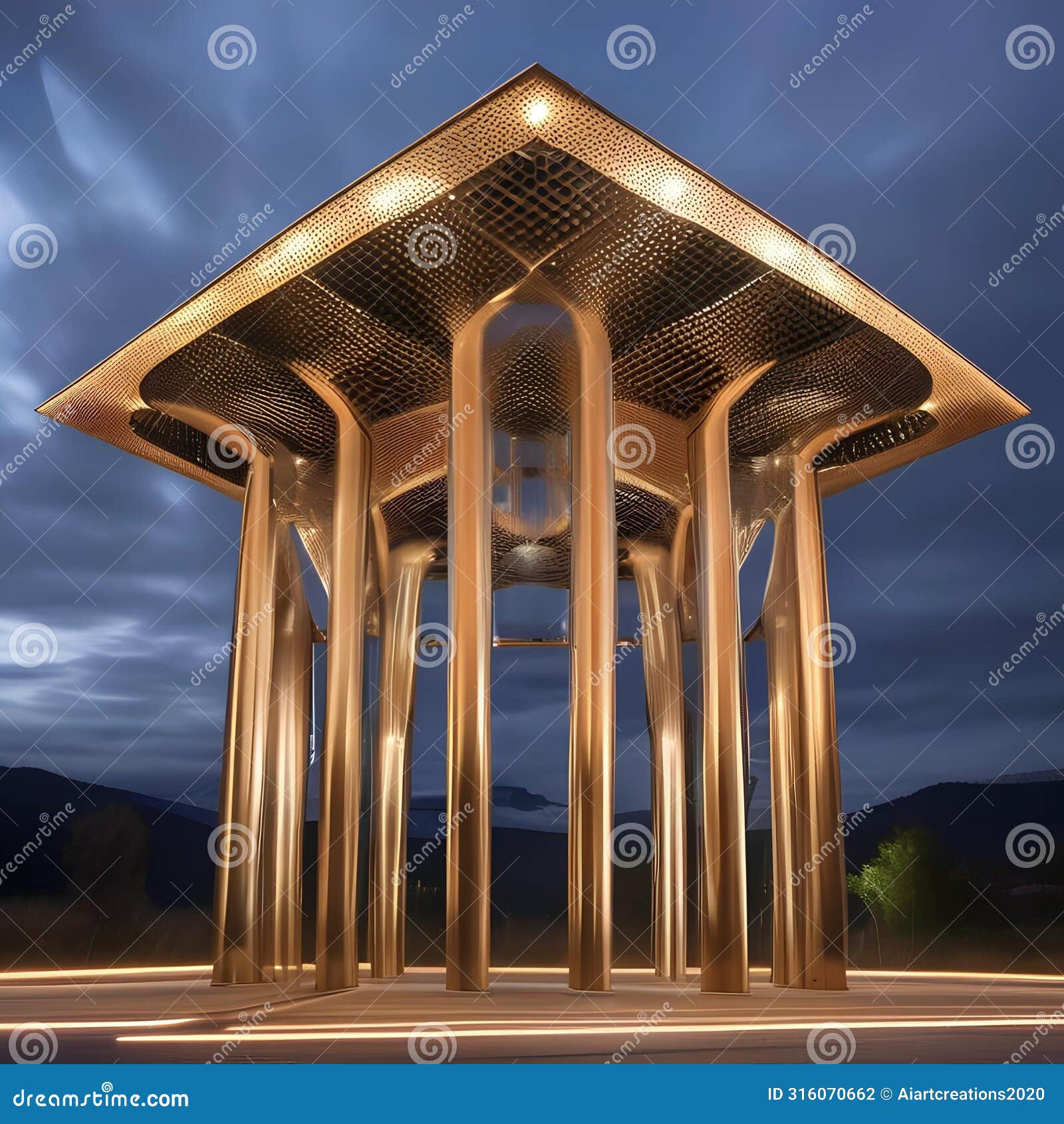 Sleek, Metallic Structures Bending and Flexing in a Rhythmic Dance of ...