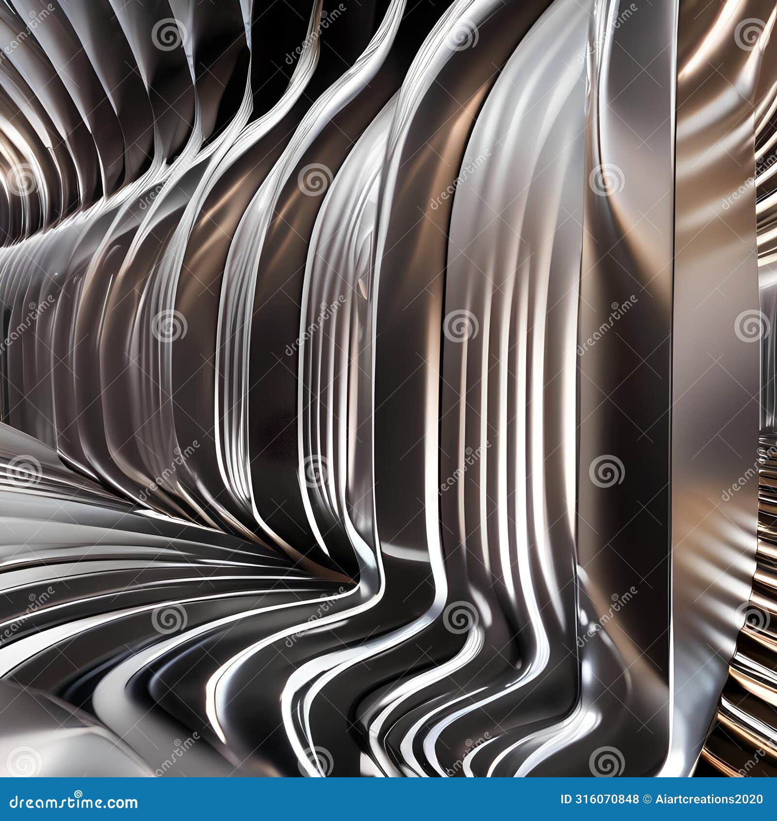 Sleek, Metallic Structures Bending and Flexing in a Rhythmic Dance of ...