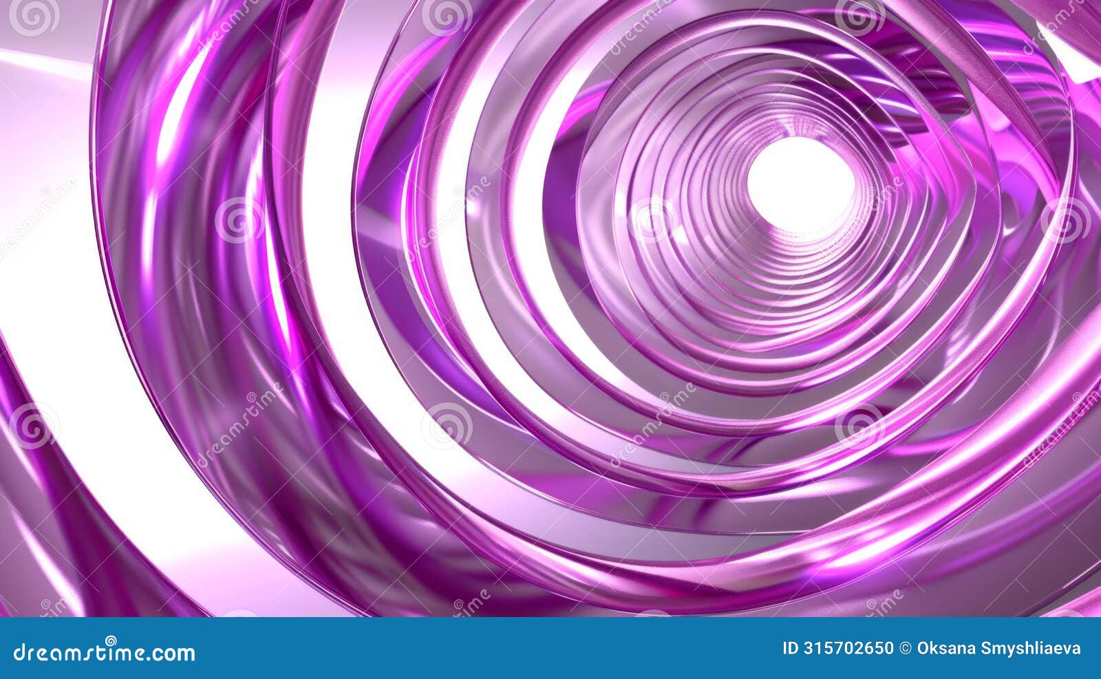 A Sleek, Metallic Tunnel with a Concentric Design Leads Infinitely into ...