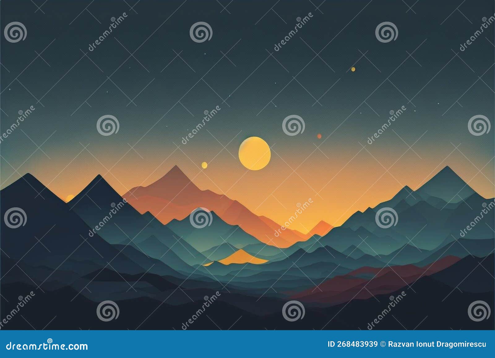 Sleek Minimalist Background. Creative Illustration Elements for Wall ...