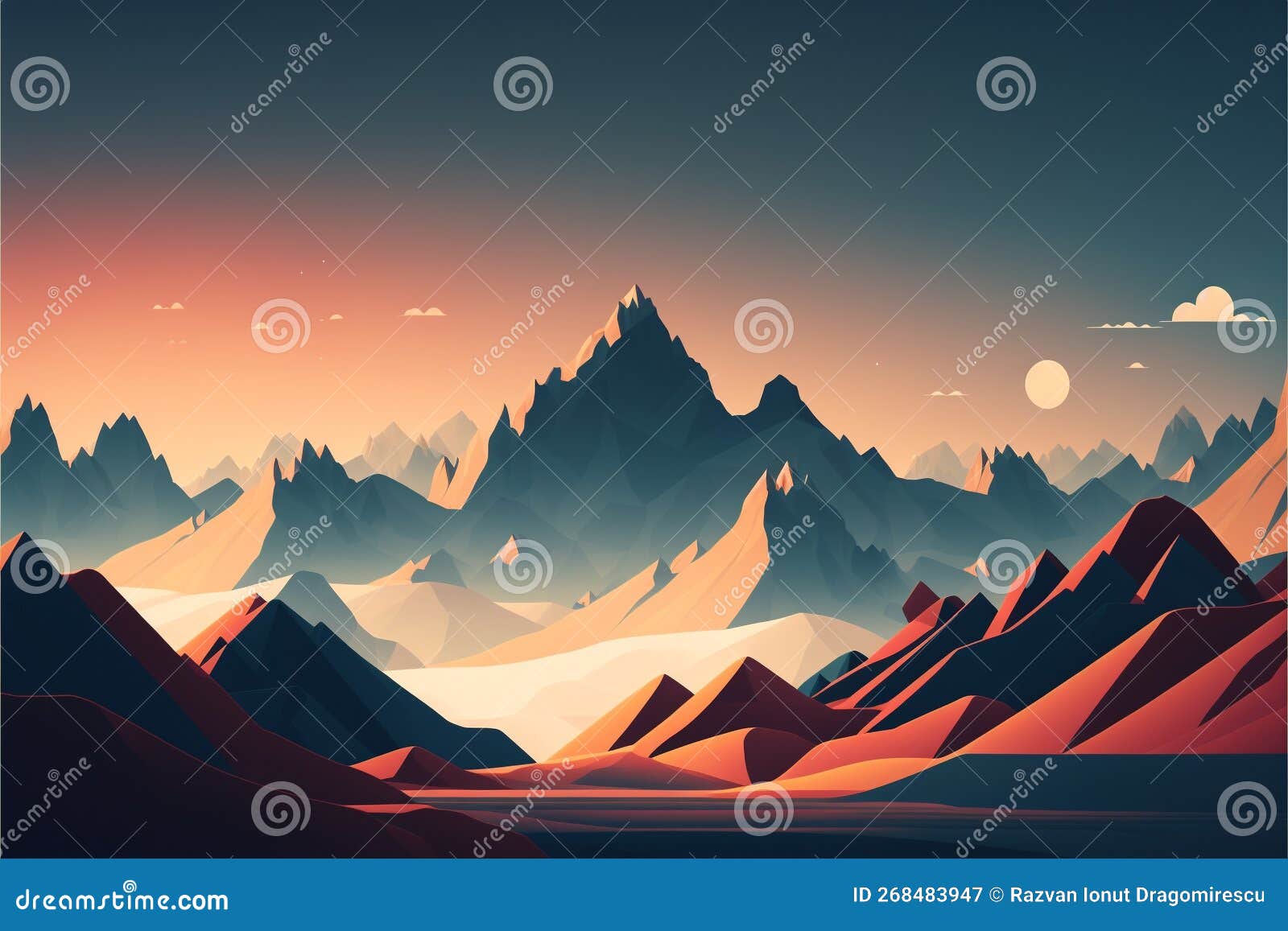 Sleek Minimalist Background. Creative Illustration Elements for Wall ...