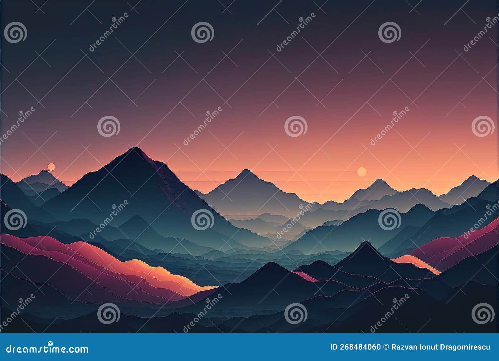 Sleek Minimalist Background. Creative Illustration Elements for Wall ...