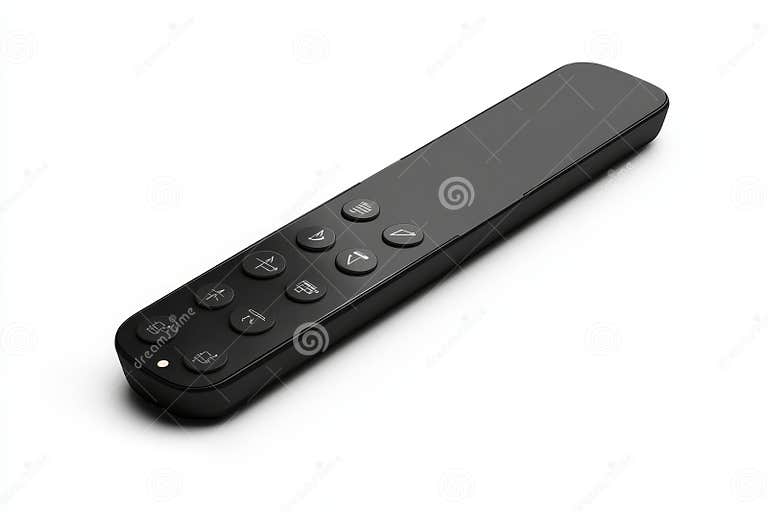 A Sleek Minimalist Black Remote Control with Multiple Buttons ...