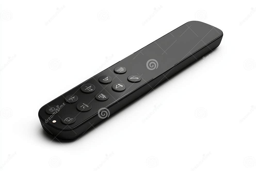 A Sleek Minimalist Black Remote Control with Multiple Buttons Symbolizing Modern Technology ...
