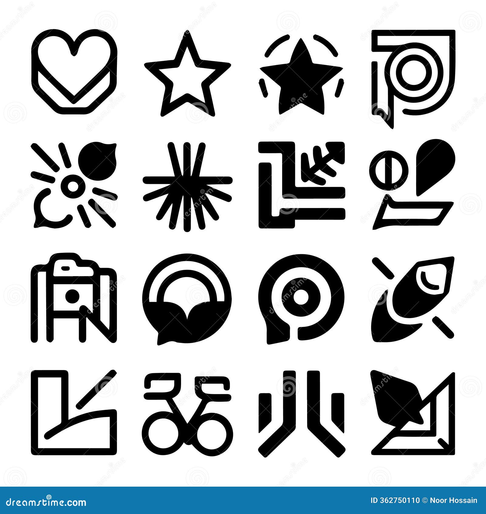 A Sleek and Minimalist Black and White Icon Stock Vector - Illustration ...