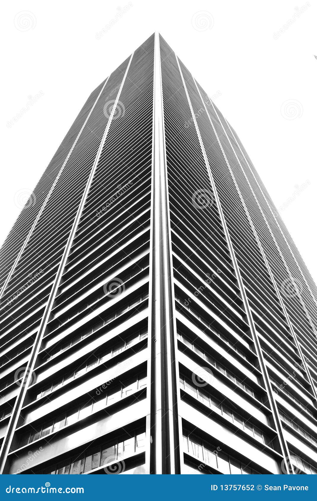 Sleek Modern Building in Black and White Stock Photo - Image of ...