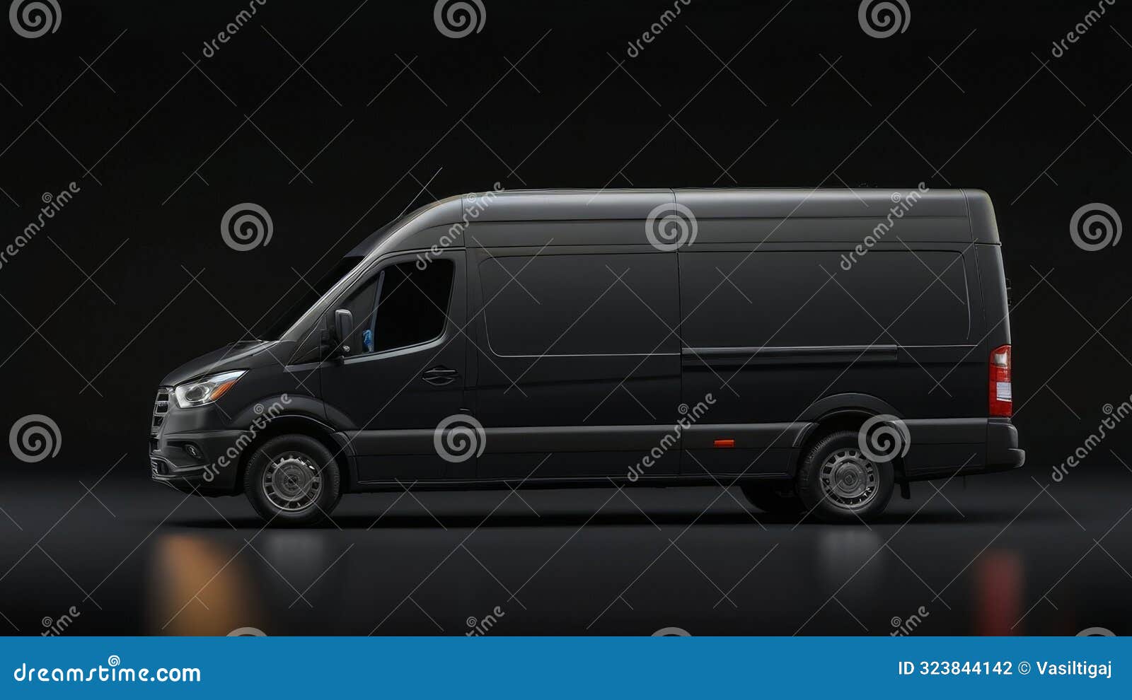 Sleek Modern Cargo Van stock illustration. Illustration of ...