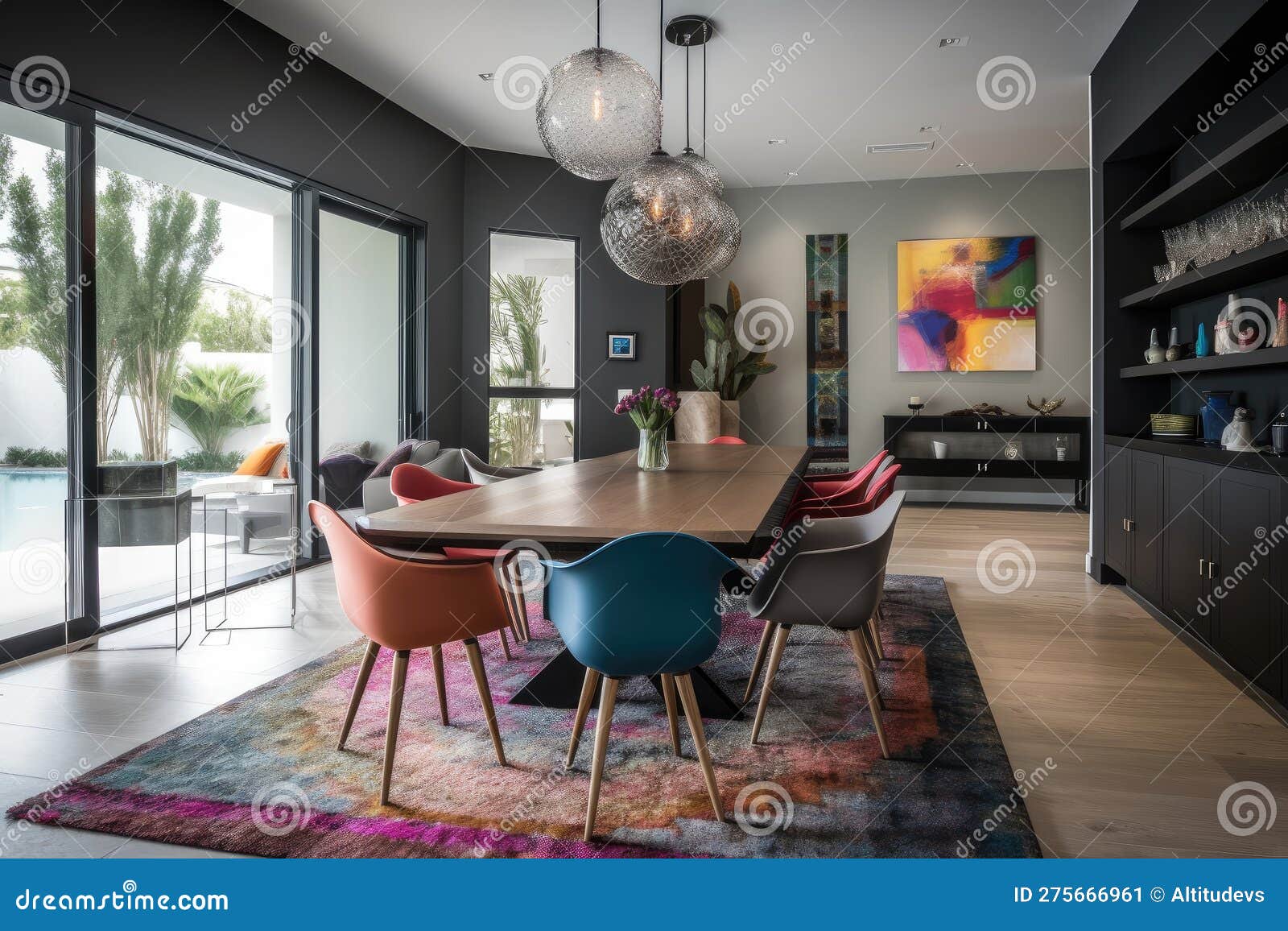 Sleek, Modern Coffee Table with Angular Legs and Glass Top Stock ...