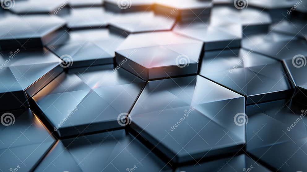 A Sleek and Modern Composition of Metallic Octagonal Shapes Reflecting ...