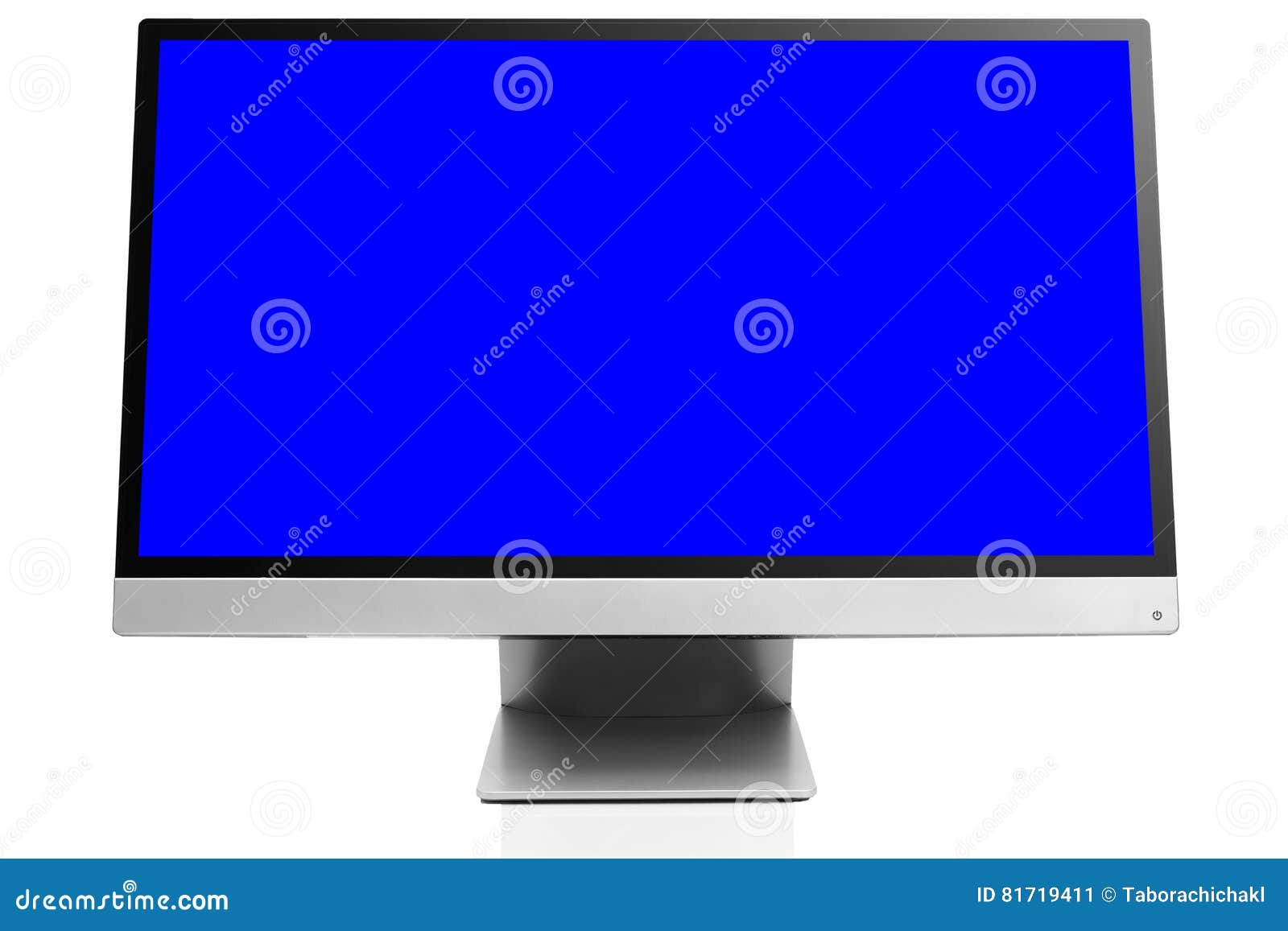 Sleek Modern Computer Display on White Background with Reflection Stock ...