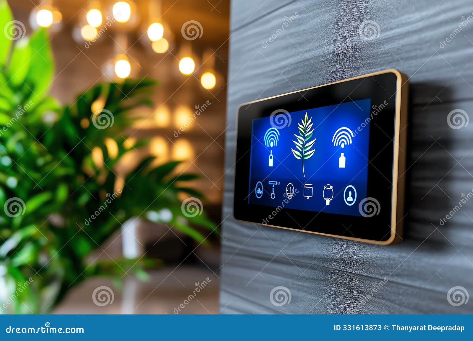A Sleek, Modern Control Panel on the Wall of a High-tech Home ...
