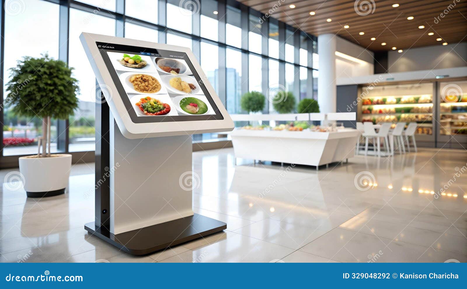 Sleek and Modern Digital Kiosk Interface Generative AI Stock Photo ...