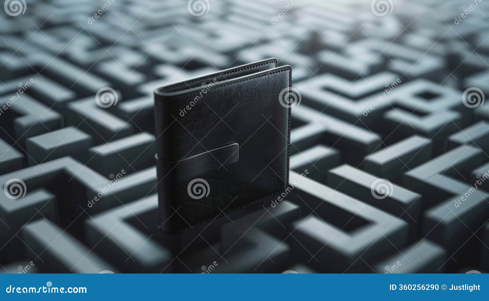 A Sleek Modern Digital Wallet Standing in Front of a Complex Maze of ...