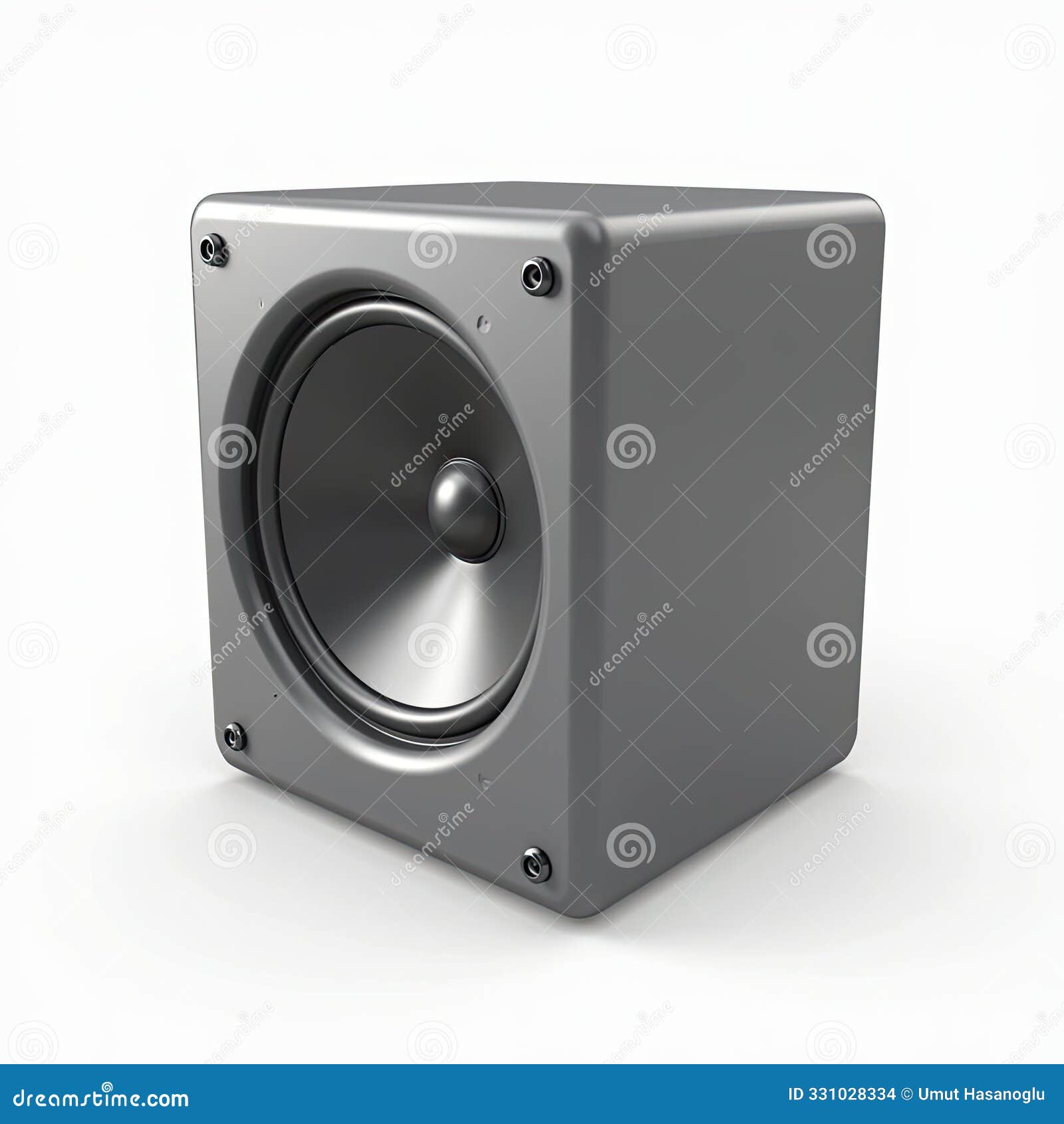 A Sleek, Modern Gray Speaker with a Minimalist Design Against a White ...