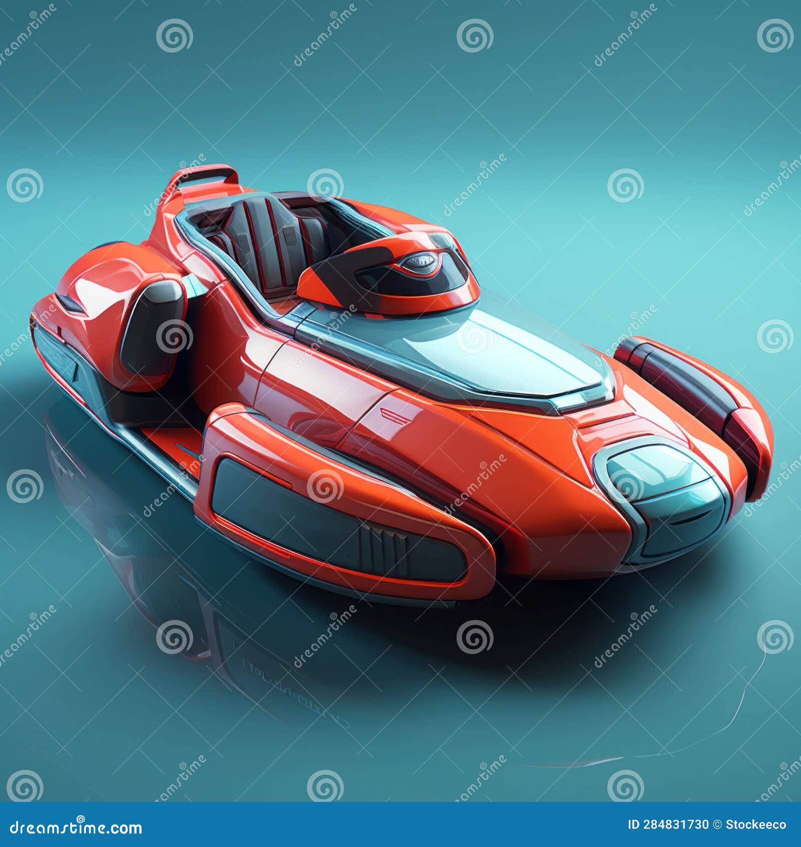 Ultra Realistic 4k Front View Hovercraft with Streamlined Styling Stock ...