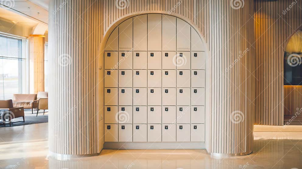 A Sleek, Modern Locker Unit Displayed in a Stylish Interior Setting for ...