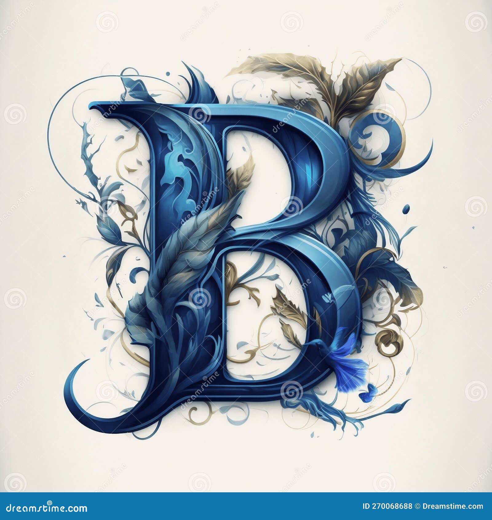 Sleek and Modern Logo Features a Blue Letter B Stock Illustration ...