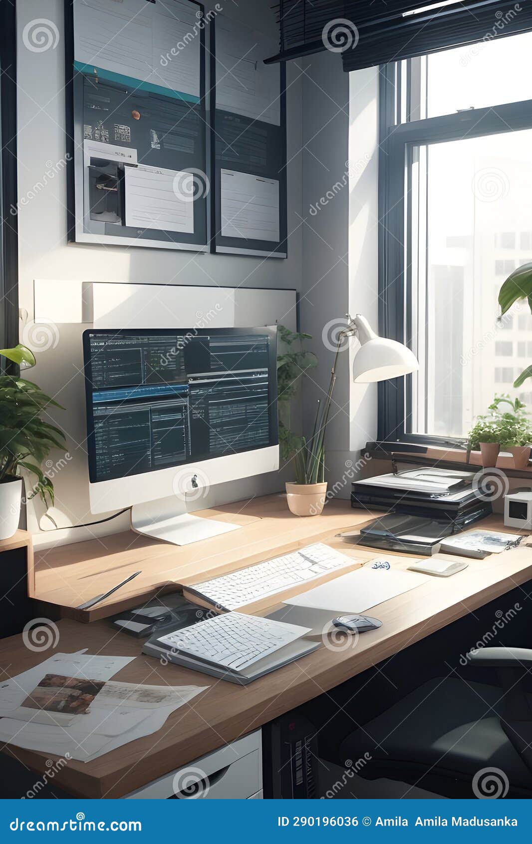 Professional workspace stock illustration. Illustration of chapel ...