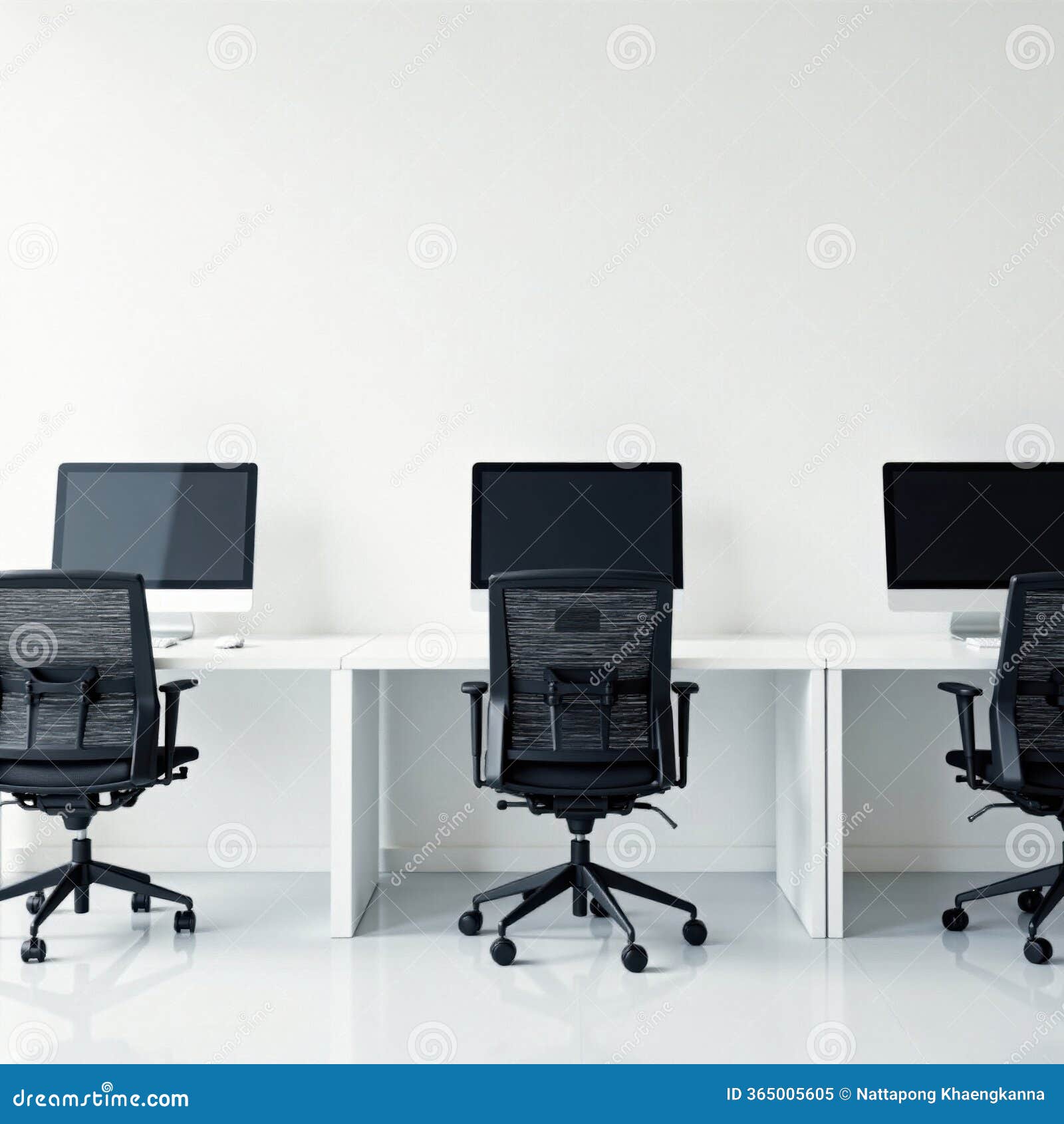 Office Workstations Divided Into Sectors With Ethernet Cables Stock ...