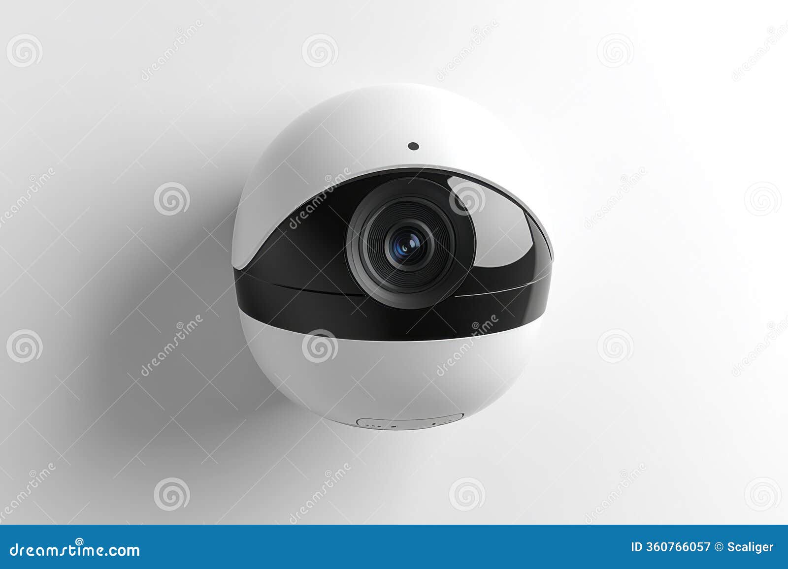 Sleek Modern Security Camera with Black and White Design Mounted on ...