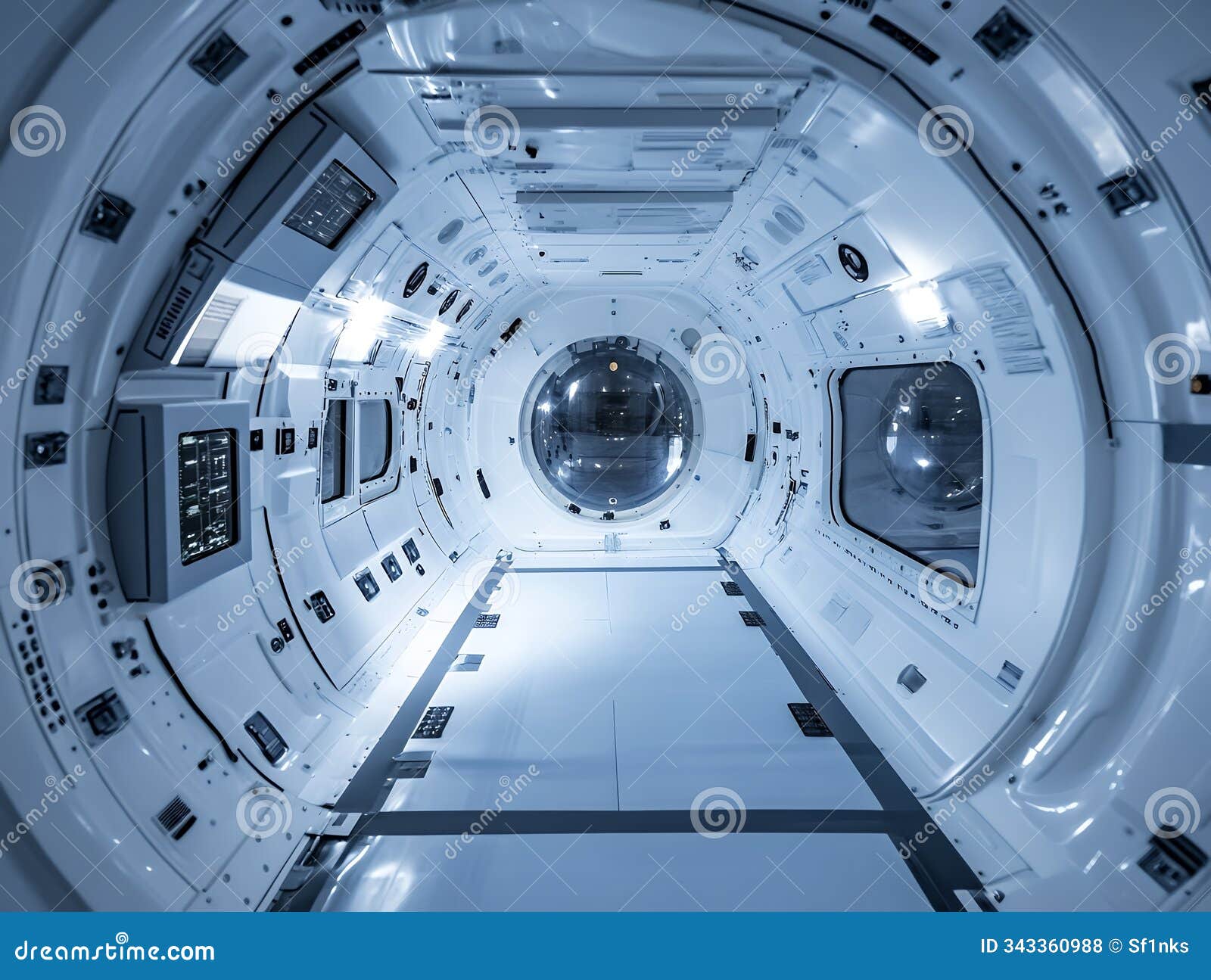 A Sleek, Modern Spacecraft Interior Showcasing Advanced Technology and ...