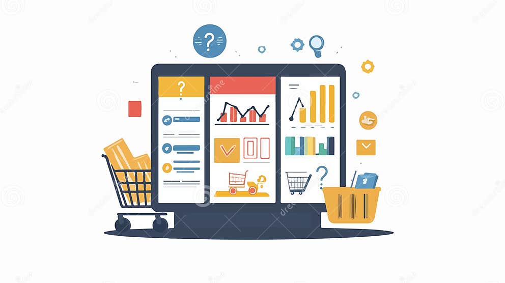 Sleek Modern Vector Dashboard Design with Graphs and Charts Stock ...