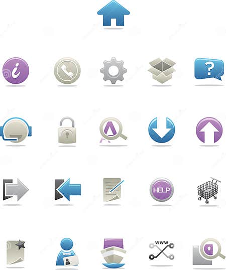 Sleek Modern Web Icons stock vector. Illustration of icons - 14151490