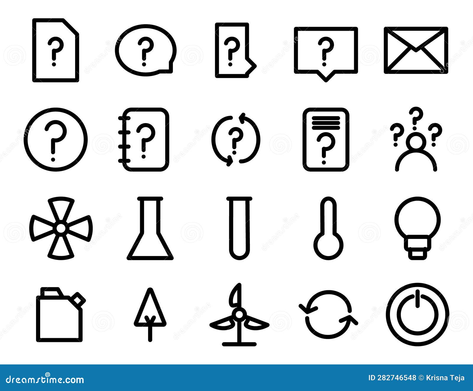 Sleek Monoline Vector Icon Set Stock Vector - Illustration of width ...