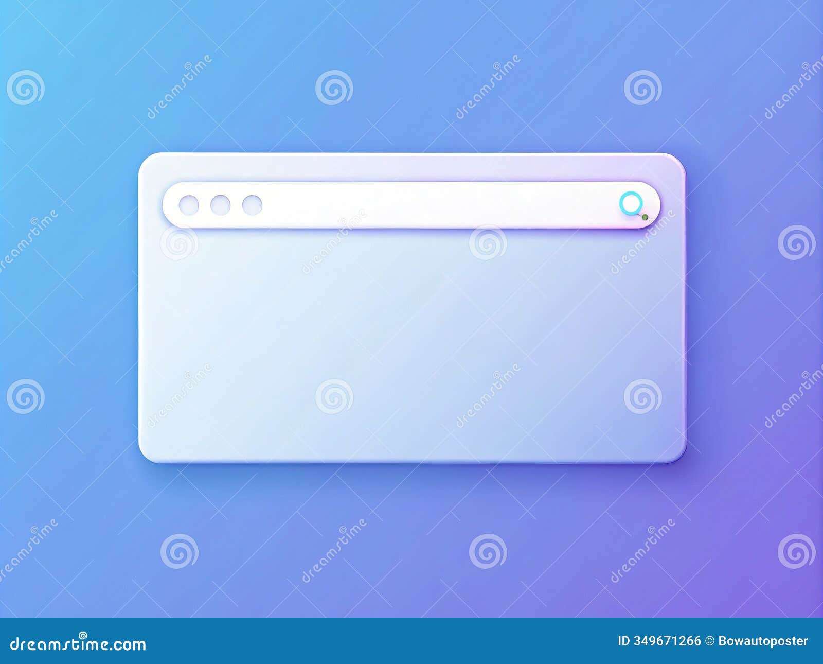 Sleek Neumorphic Browser Window Silhouette with Search Bar Minimalist ...
