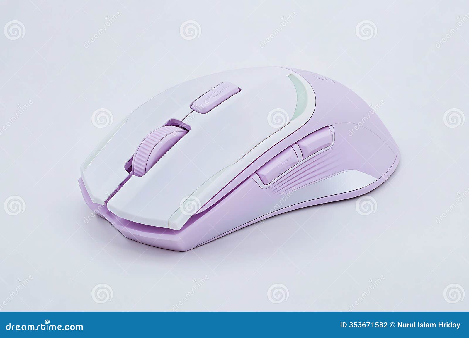 Sleek Pastel Wireless Mouse with Ergonomic Design Stock Photo - Image ...