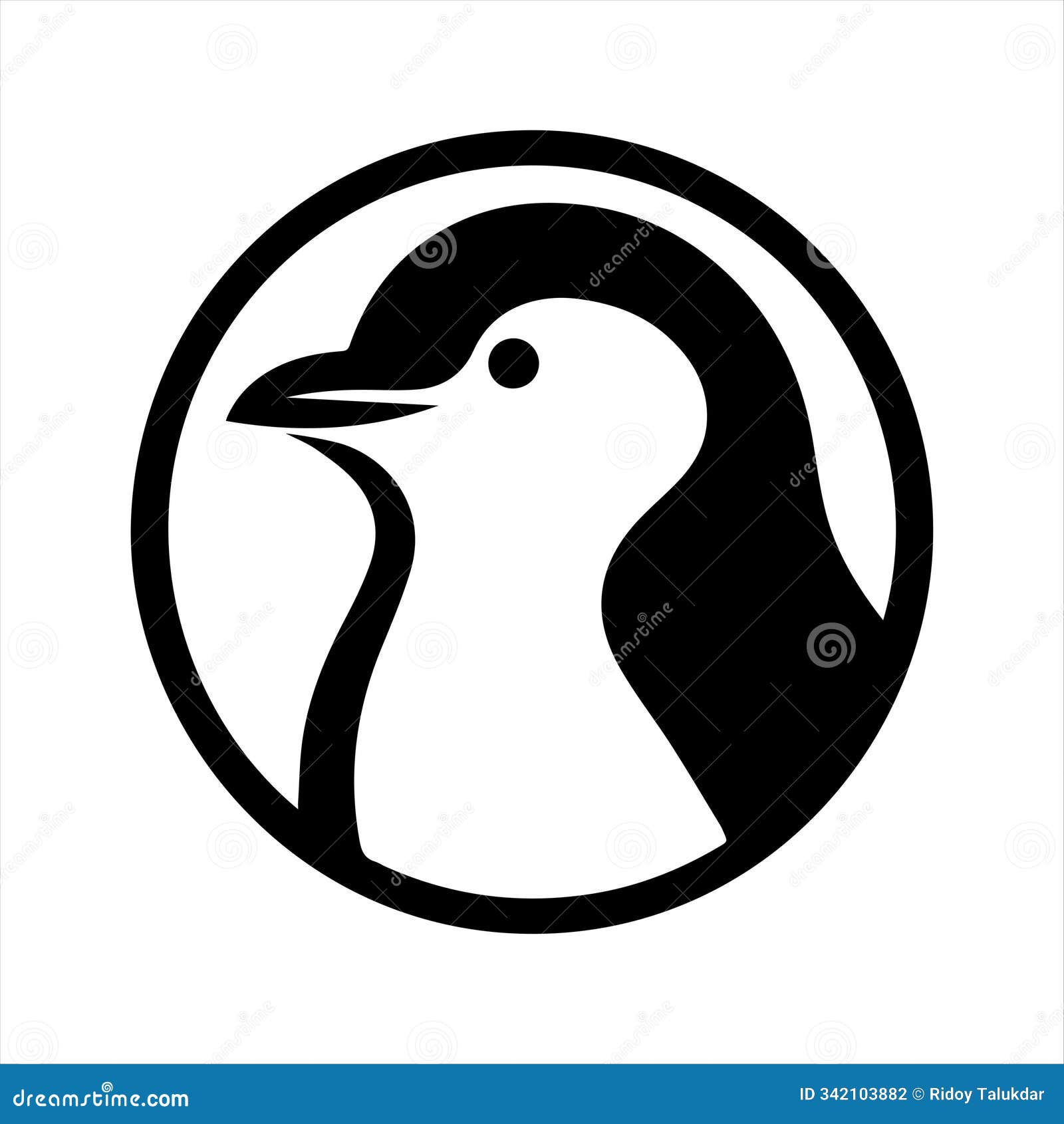Sleek Penguin Silhouette in Flat Vector Design Stock Illustration ...