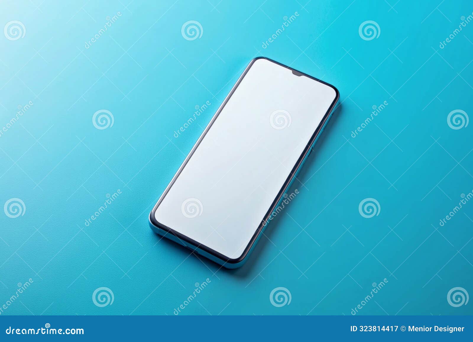 Sleek Phone with Blank Screen Blue, Generative Ai Stock Image - Image ...