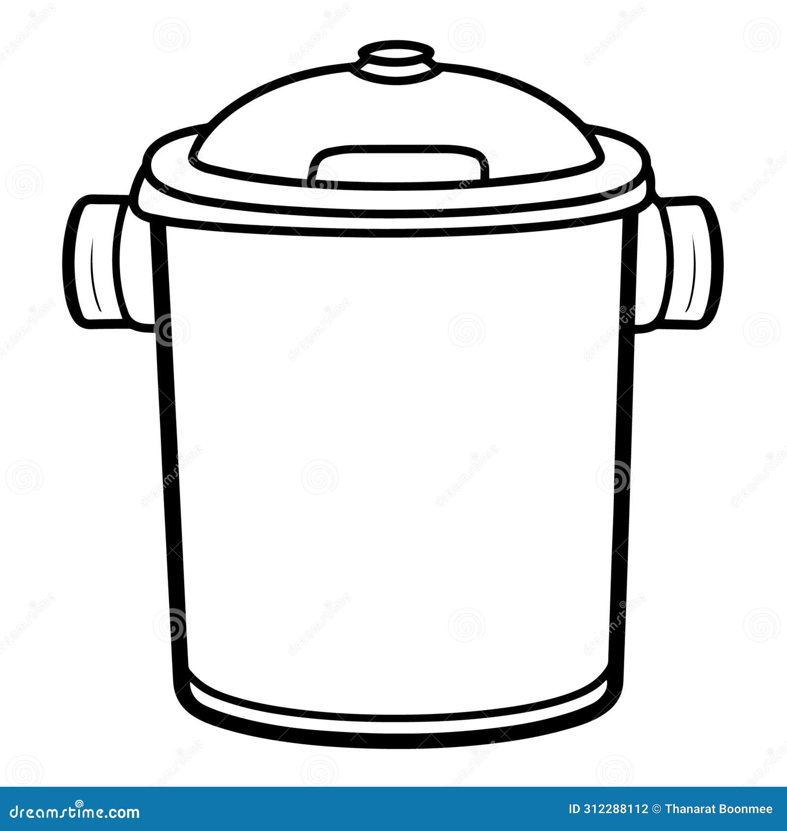 Minimalist Vector Outline of a Recycle Bin Icon for Versatile Use Stock ...