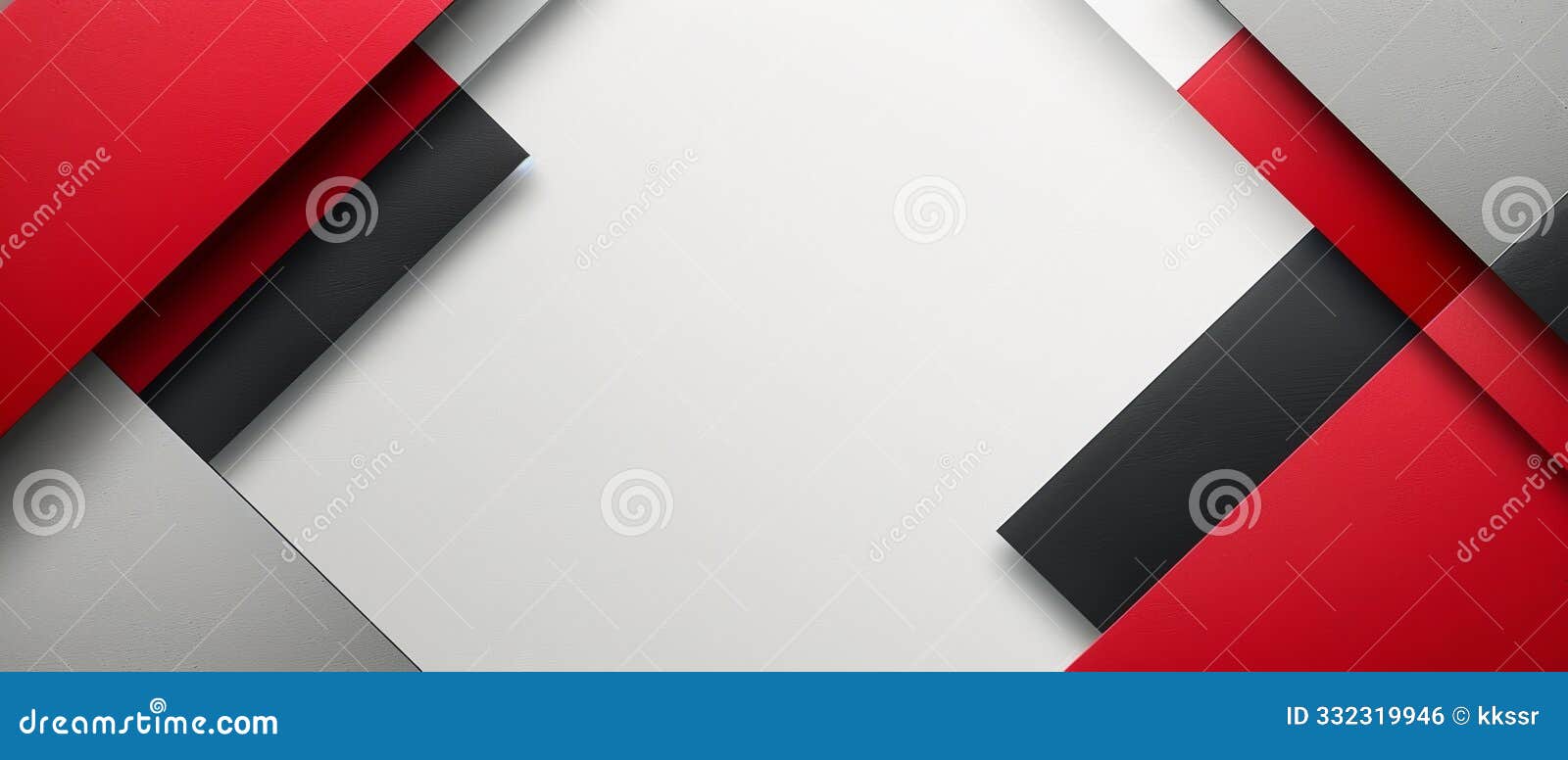 Sleek Red, Black, and Gray Banner Design on White Background for ...