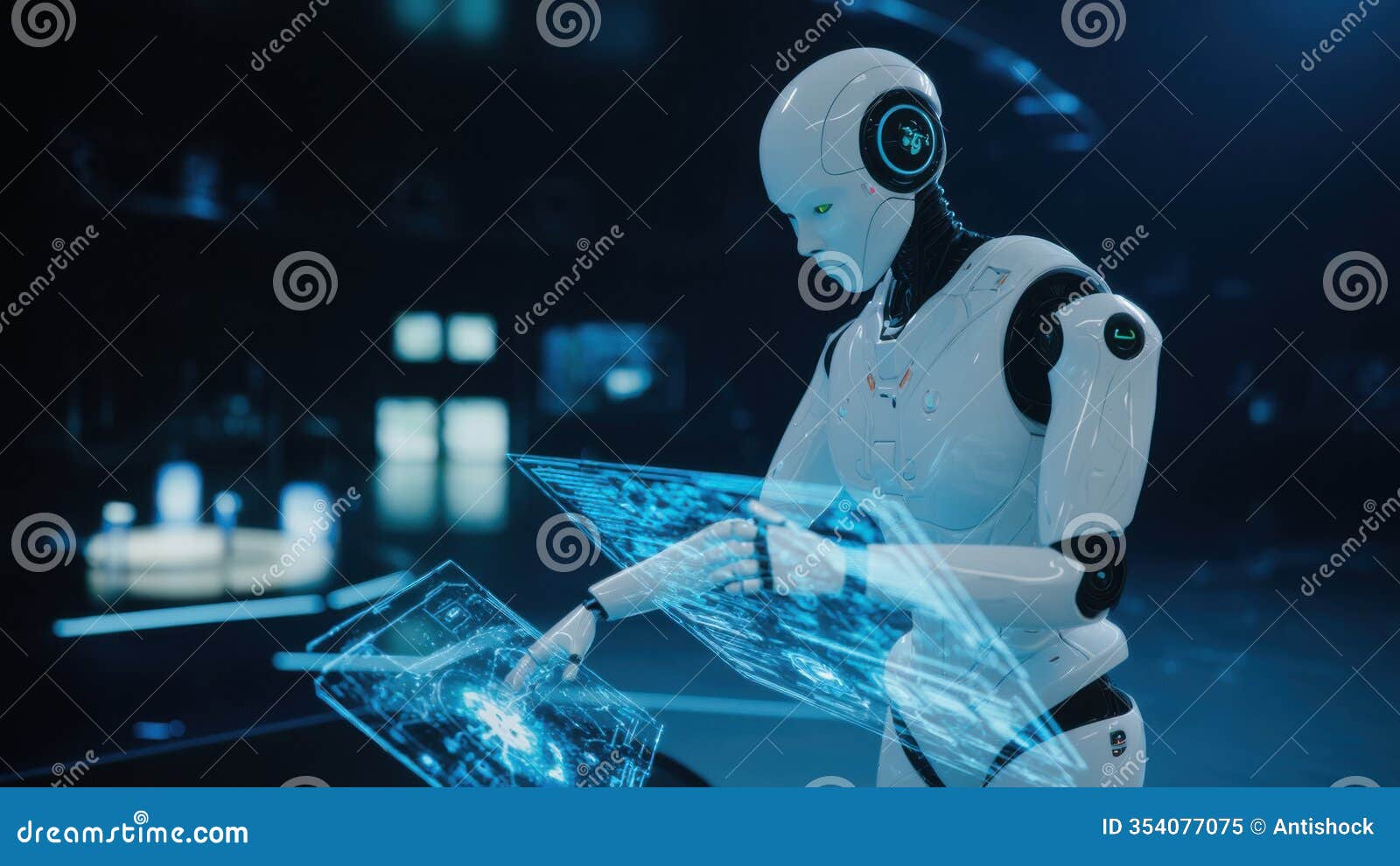 Sleek Robot 2025 Arrives Greet Excited 2024 Character Wearing Party Hat ...