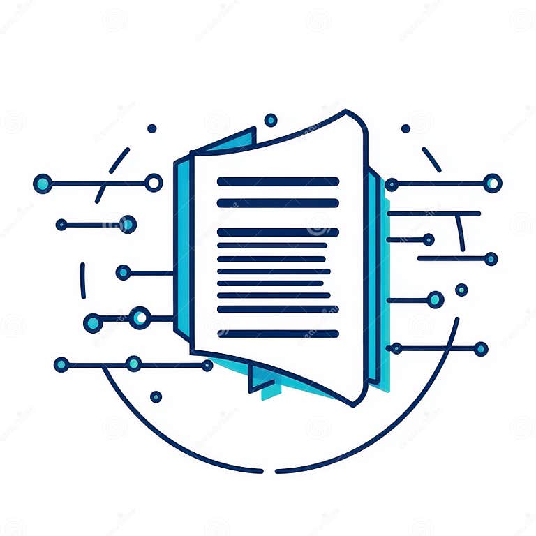 A Sleek Round Logo Showcasing a Digital Document Icon, Symbolizing ...