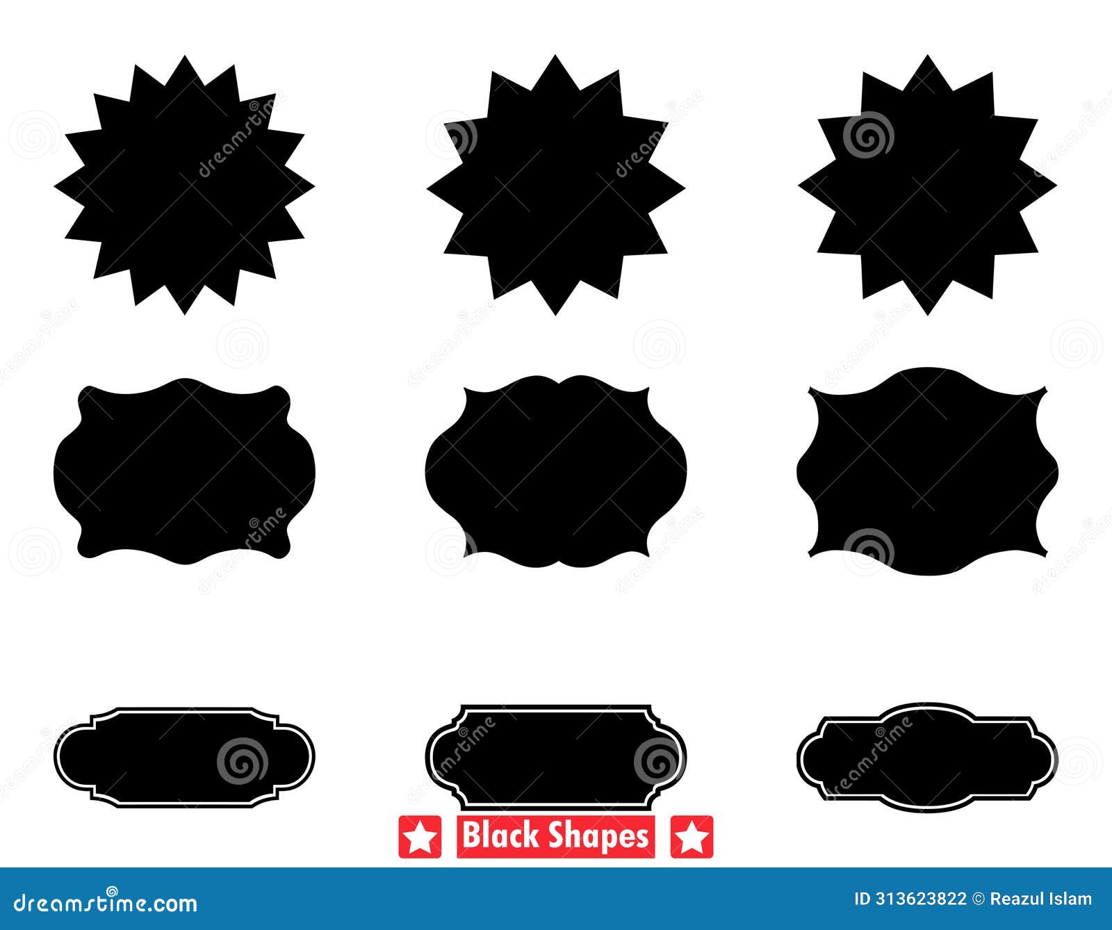 Sleek Shape Silhouette Bundle Modern Vector Graphics for Multiple ...